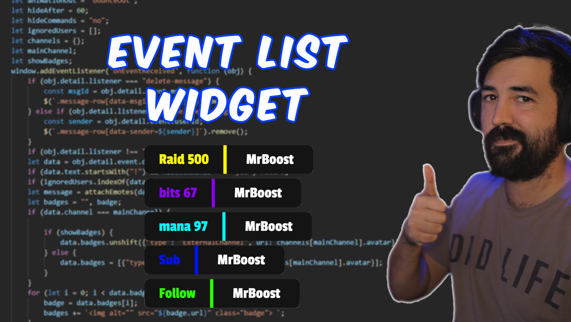 Pixel Chat: Plaza - Event List Widget by mrboost